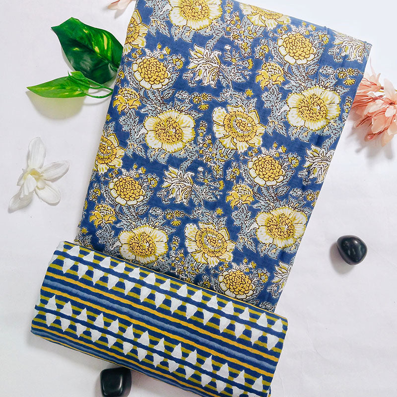 Cotton Top and Bottom Set | Two Piece Cotton Suit Set | Bagru Art ...